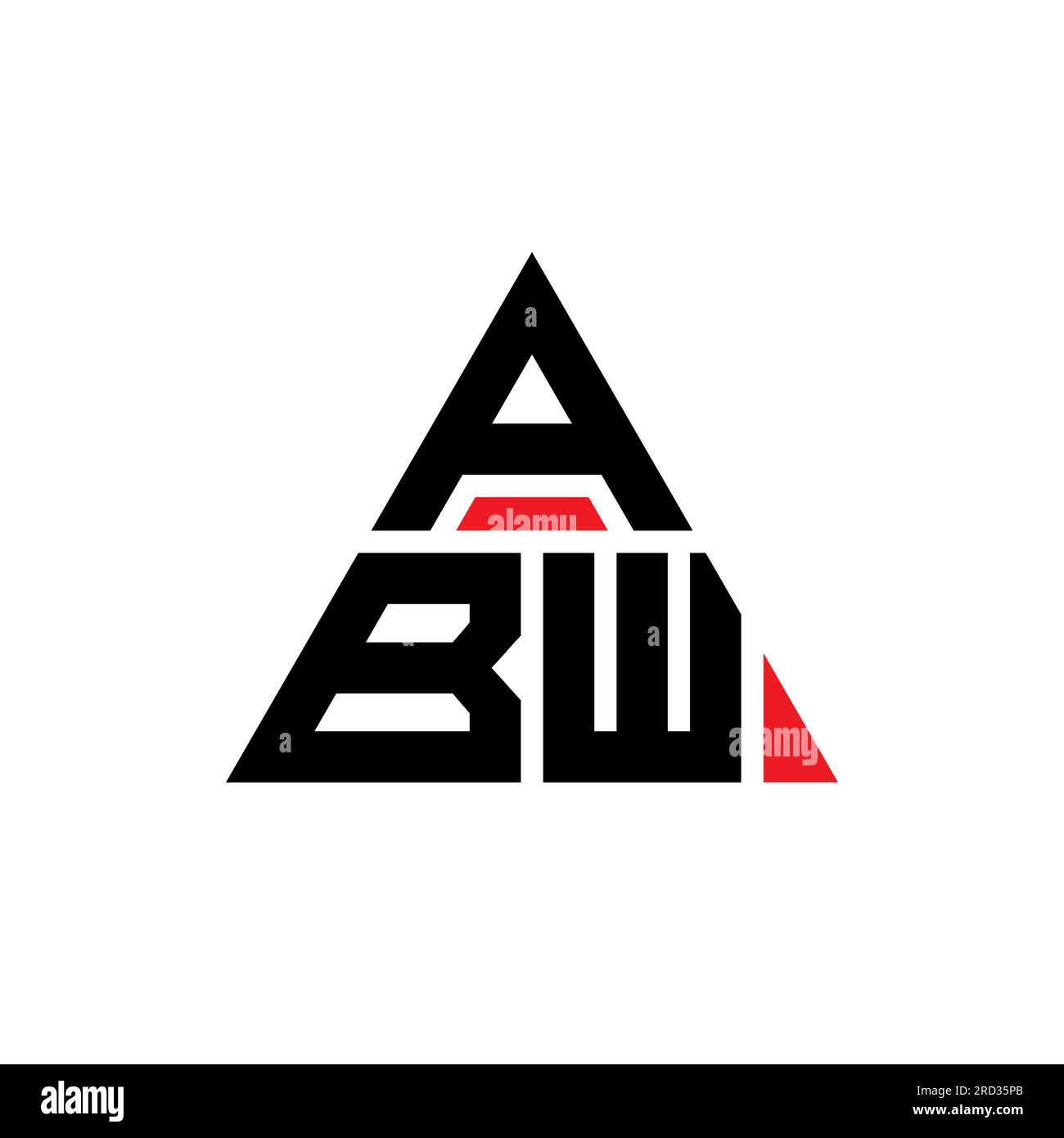 ABW triangle letter logo design with triangle shape. ABW triangle logo design monogram. ABW ...
