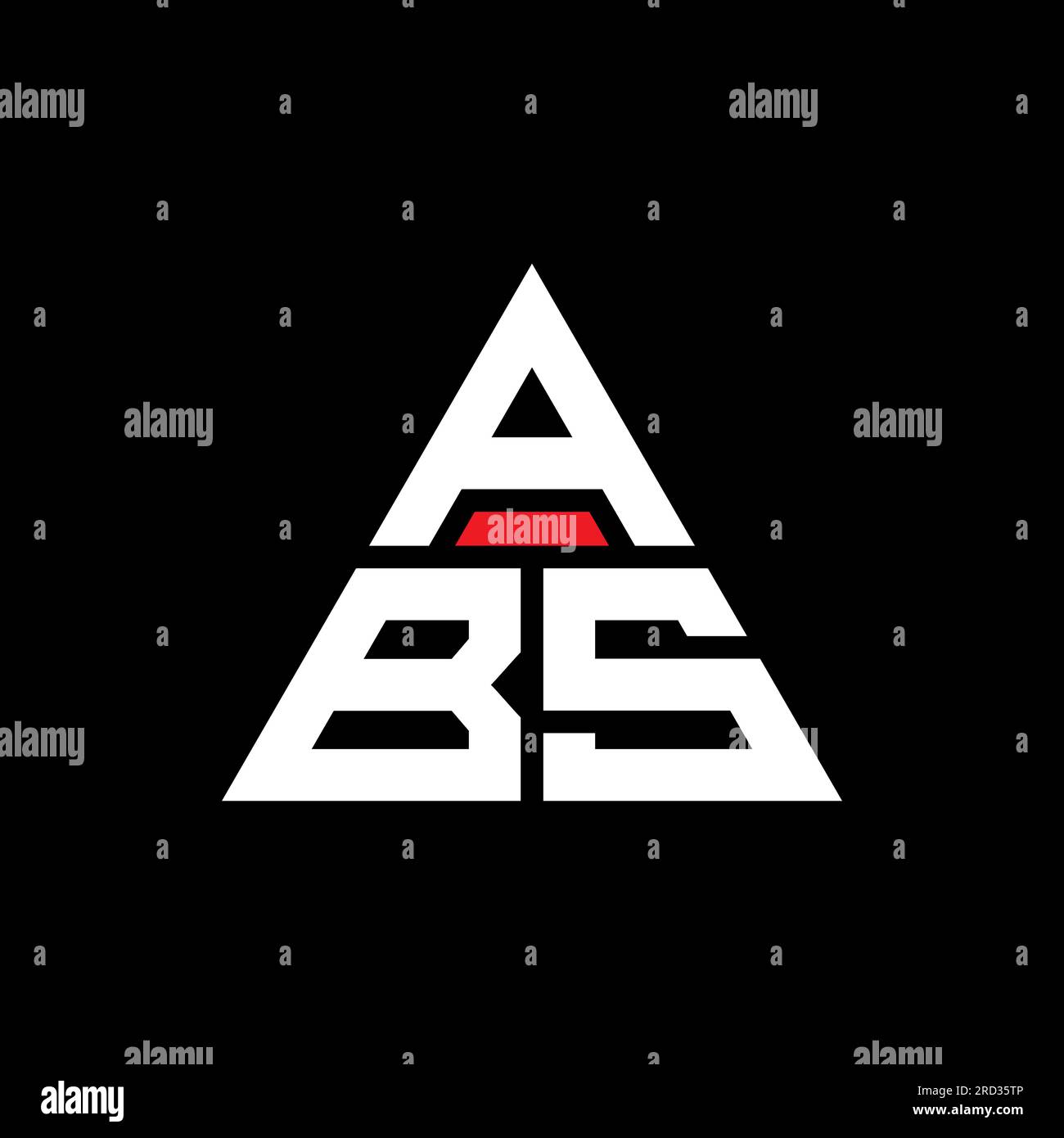 ABS triangle letter logo design with triangle shape. ABS triangle logo ...