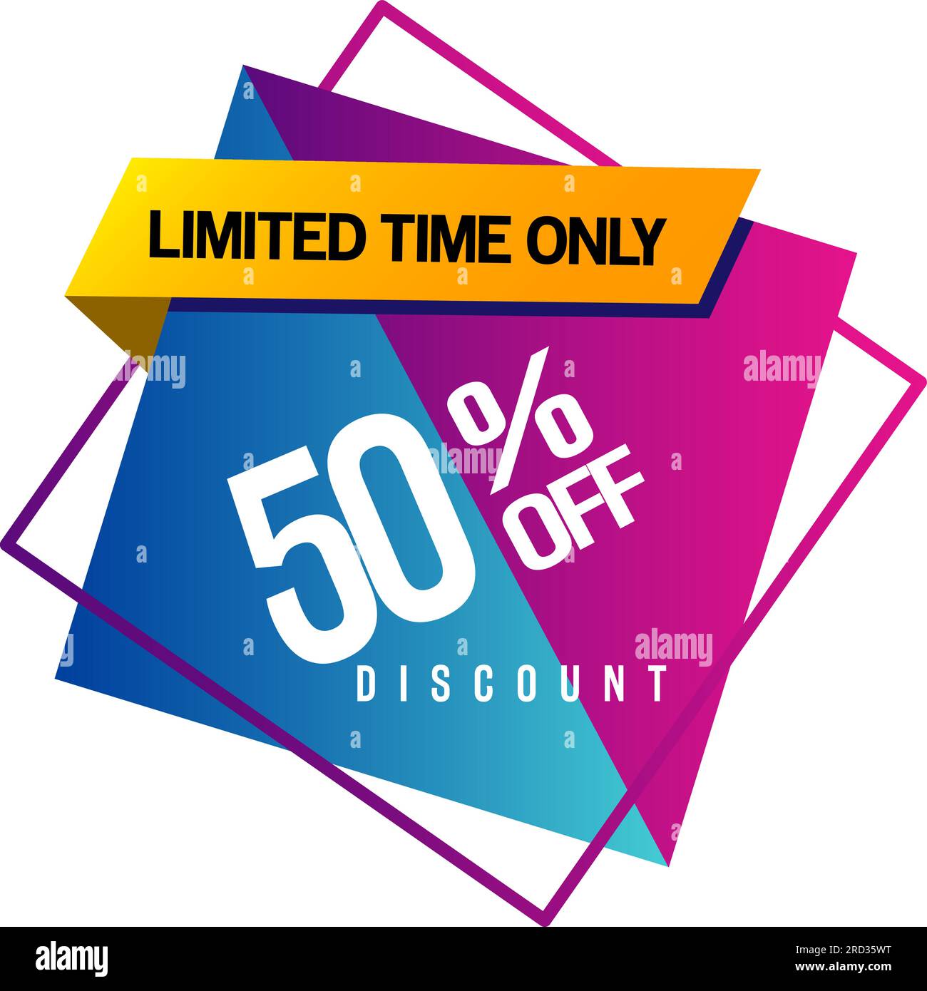 Flash sale offer up 50% Cut Out Stock Images & Pictures - Alamy