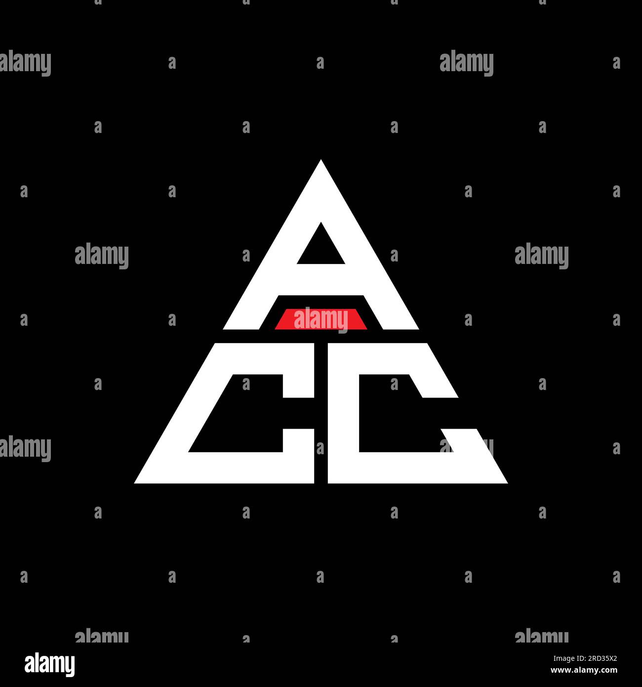 ACC triangle letter logo design with triangle shape. ACC triangle logo ...