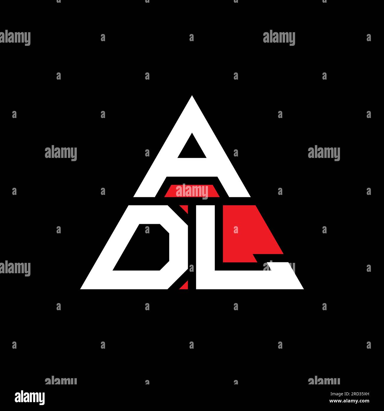 ADL triangle letter logo design with triangle shape. ADL triangle logo ...