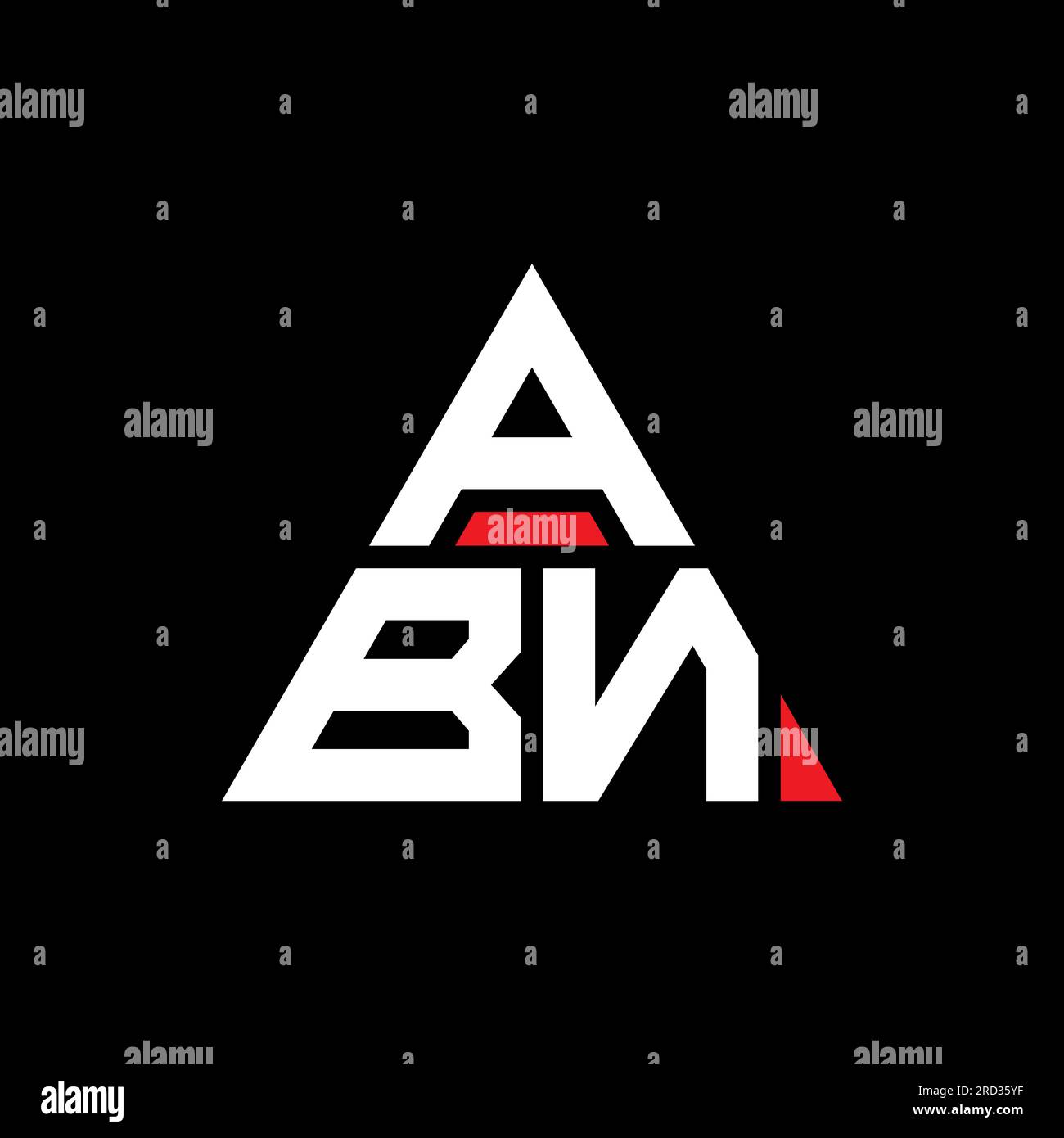 ABN triangle letter logo design with triangle shape. ABN triangle logo ...