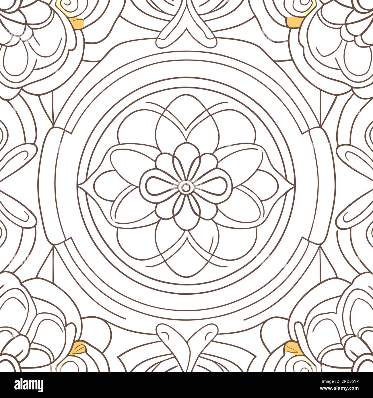 seamless ethnic rotary repeat fabric and tile design Stock Photo - Alamy