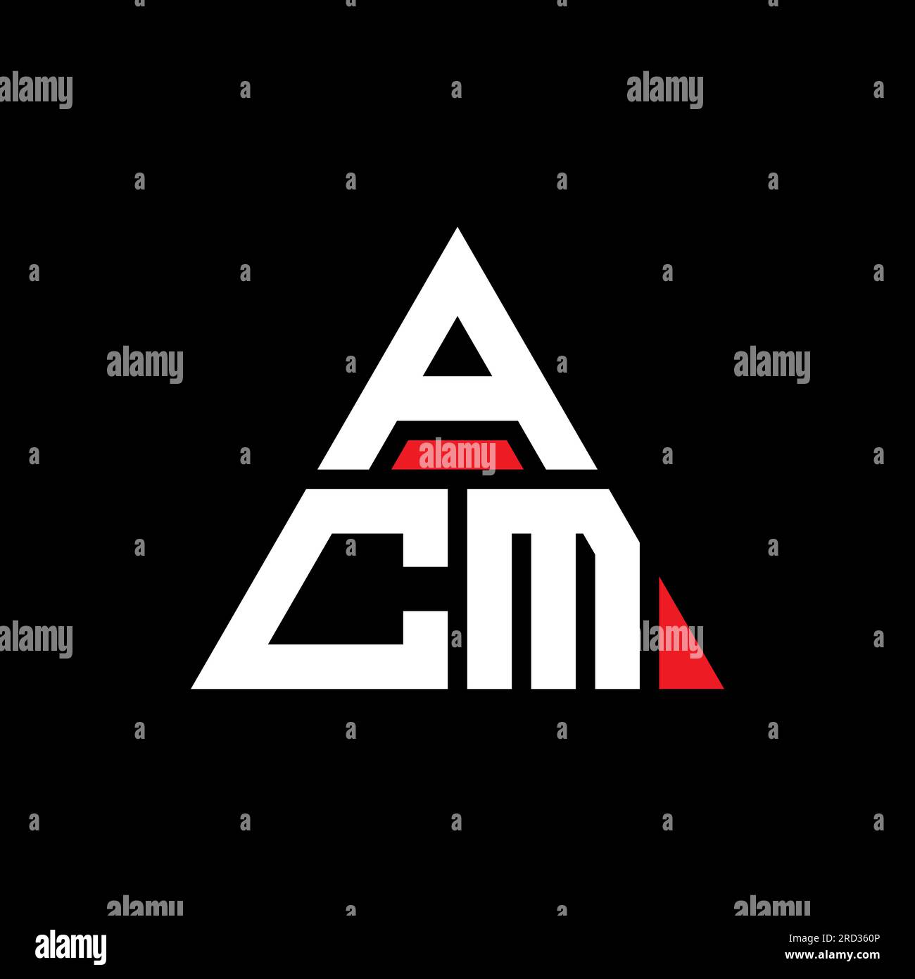ACM triangle letter logo design with triangle shape. ACM triangle logo ...