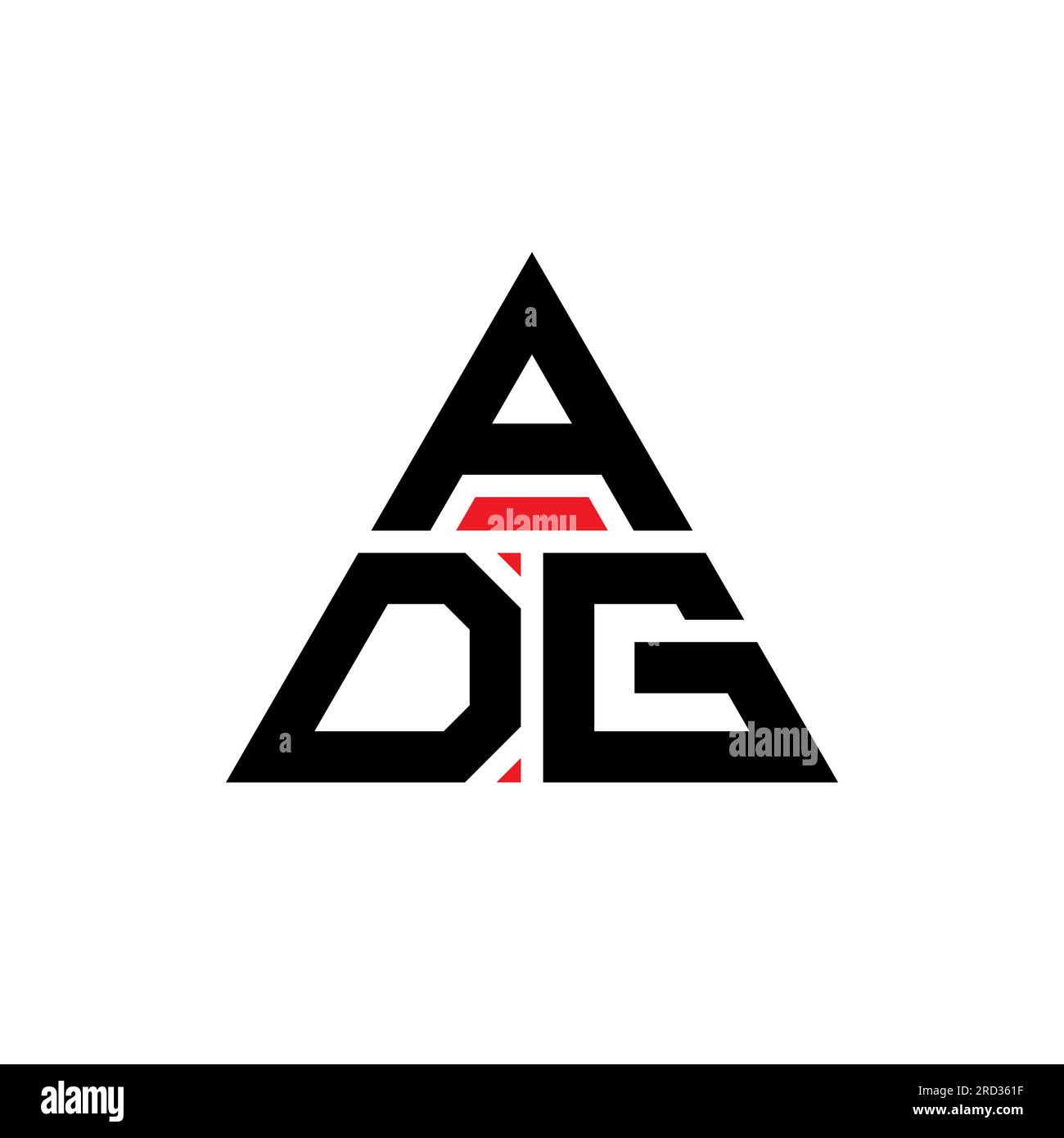 ADG triangle letter logo design with triangle shape. ADG triangle logo ...