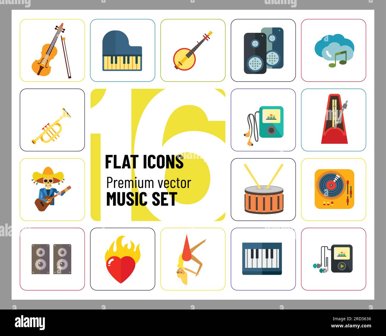 Music Icon Set Stock Vector Image & Art - Alamy