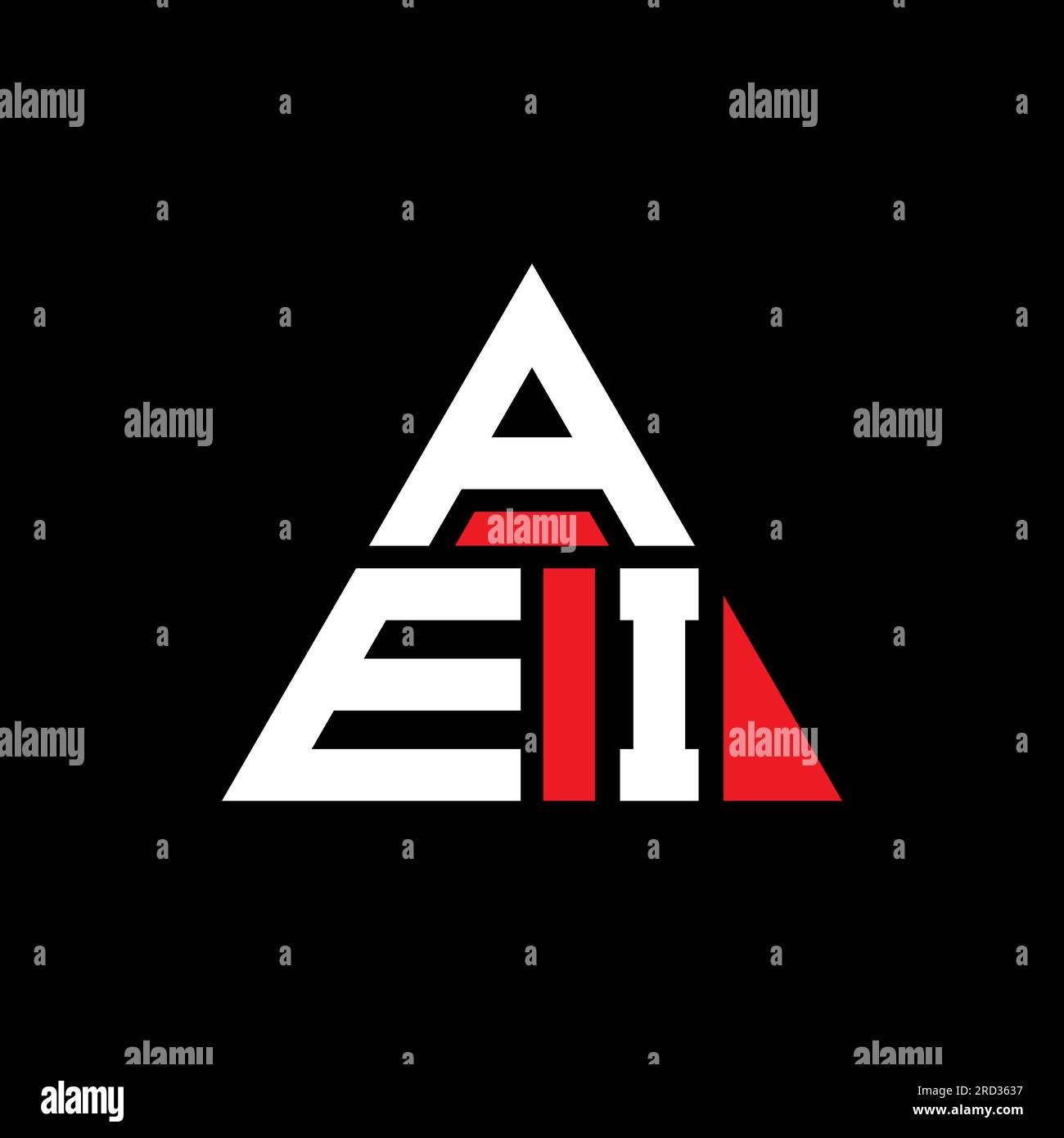 AEI triangle letter logo design with triangle shape. AEI triangle logo ...