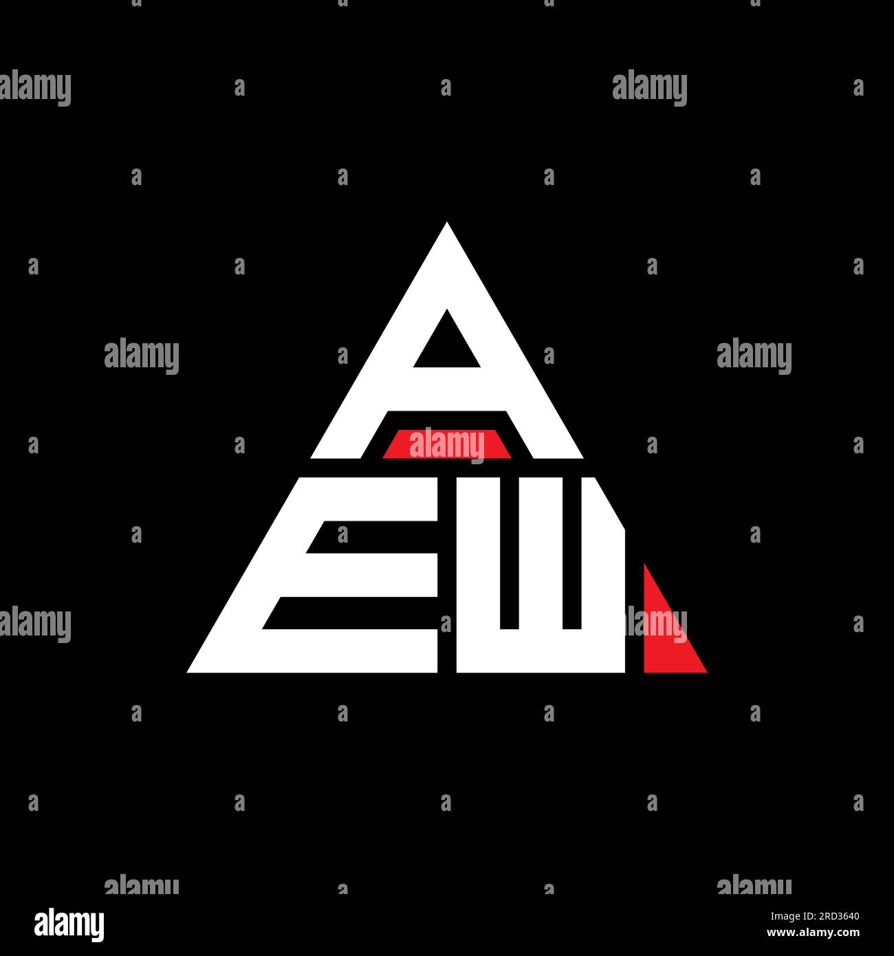 AEW triangle letter logo design with triangle shape. AEW triangle logo ...