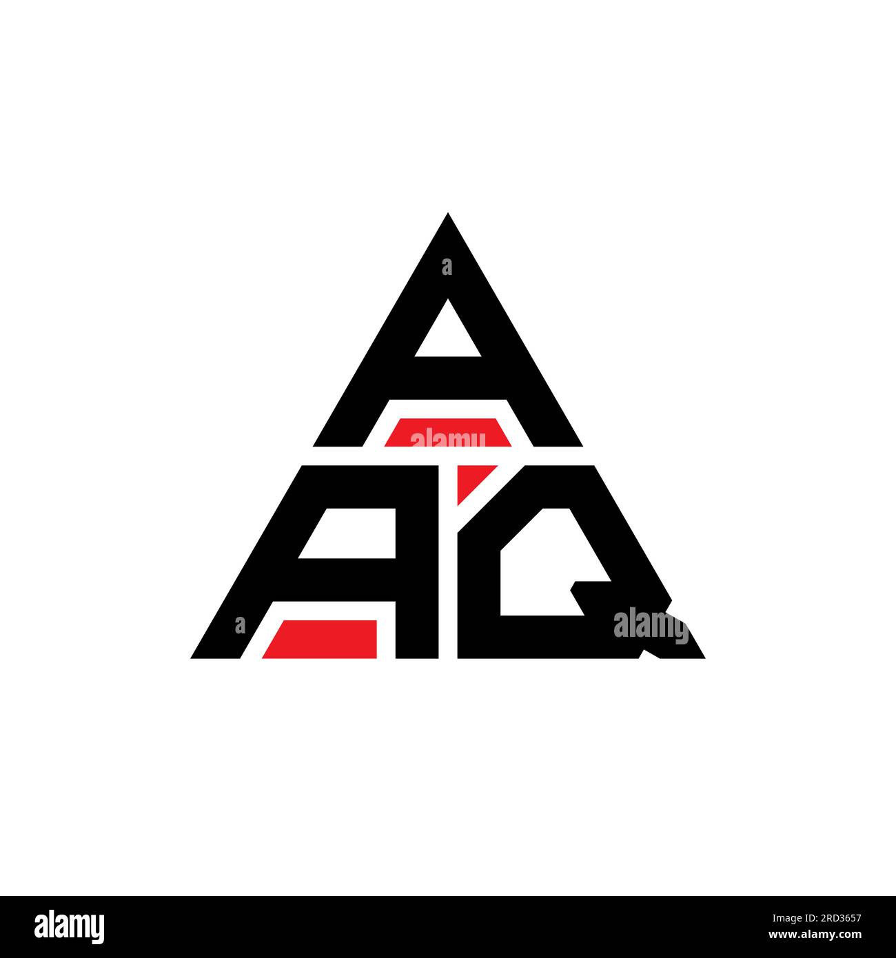 AAQ triangle letter logo design with triangle shape. AAQ triangle logo ...