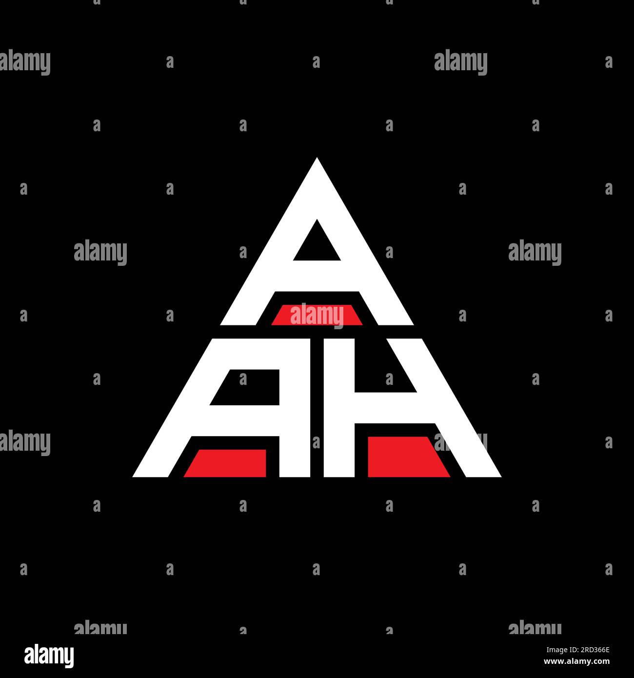 AAH triangle letter logo design with triangle shape. AAH triangle logo ...