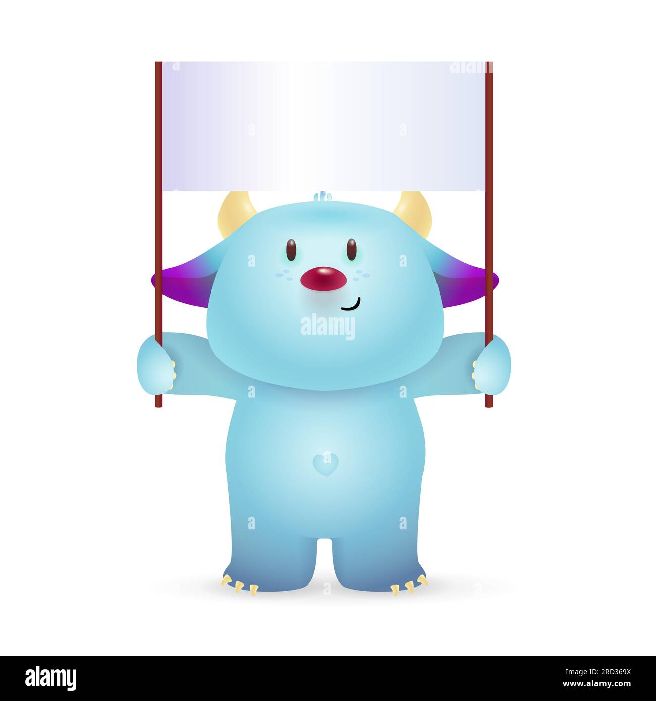 Blue monster character illustration Stock Vector Image & Art - Alamy