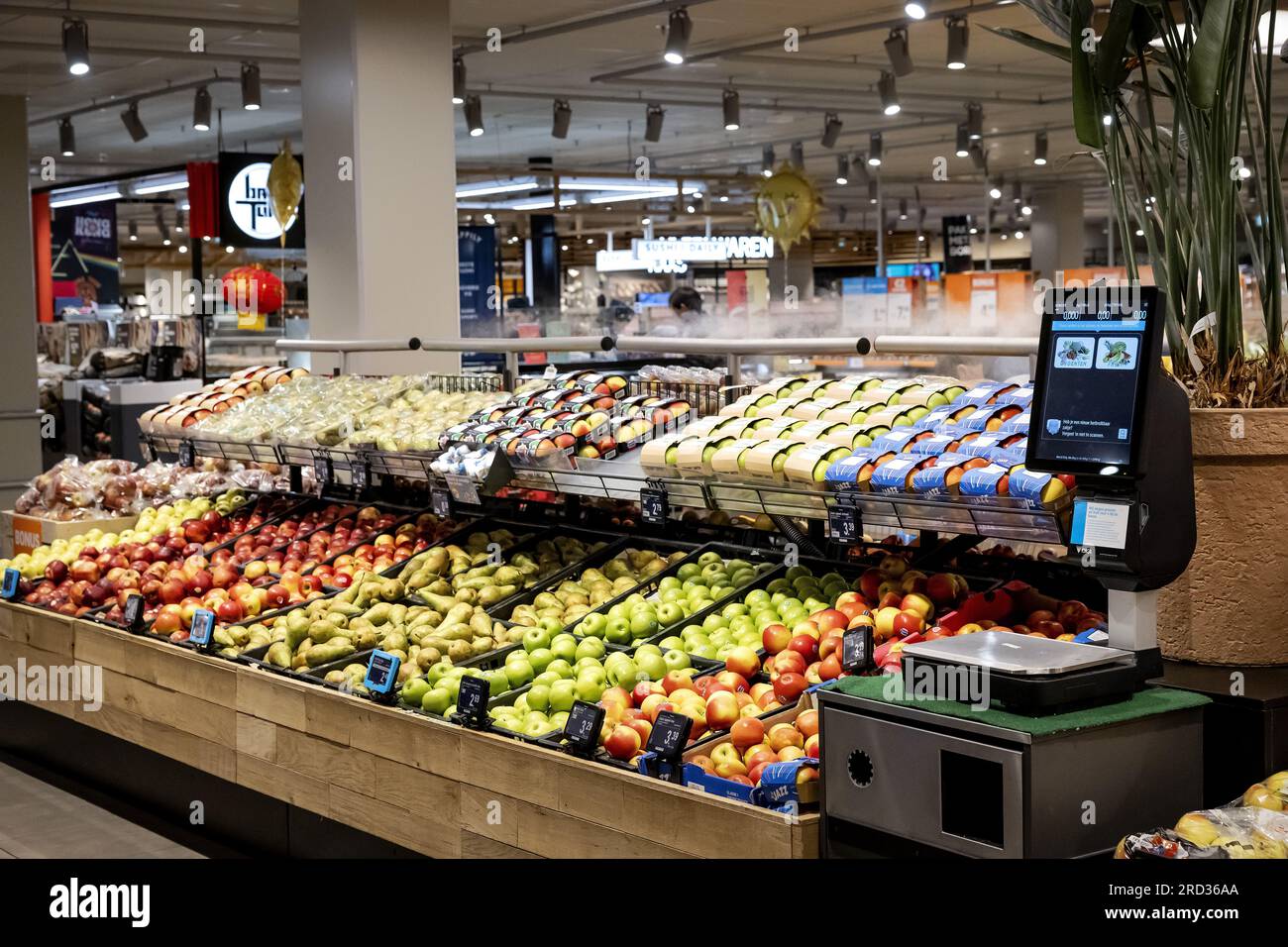 AMSTERDAM - Fruit in the fresh department in an Albert Heijn ...