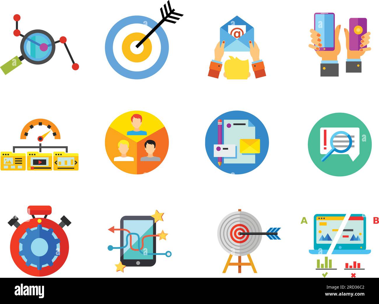 Targeting Icon Set Stock Vector Image & Art - Alamy