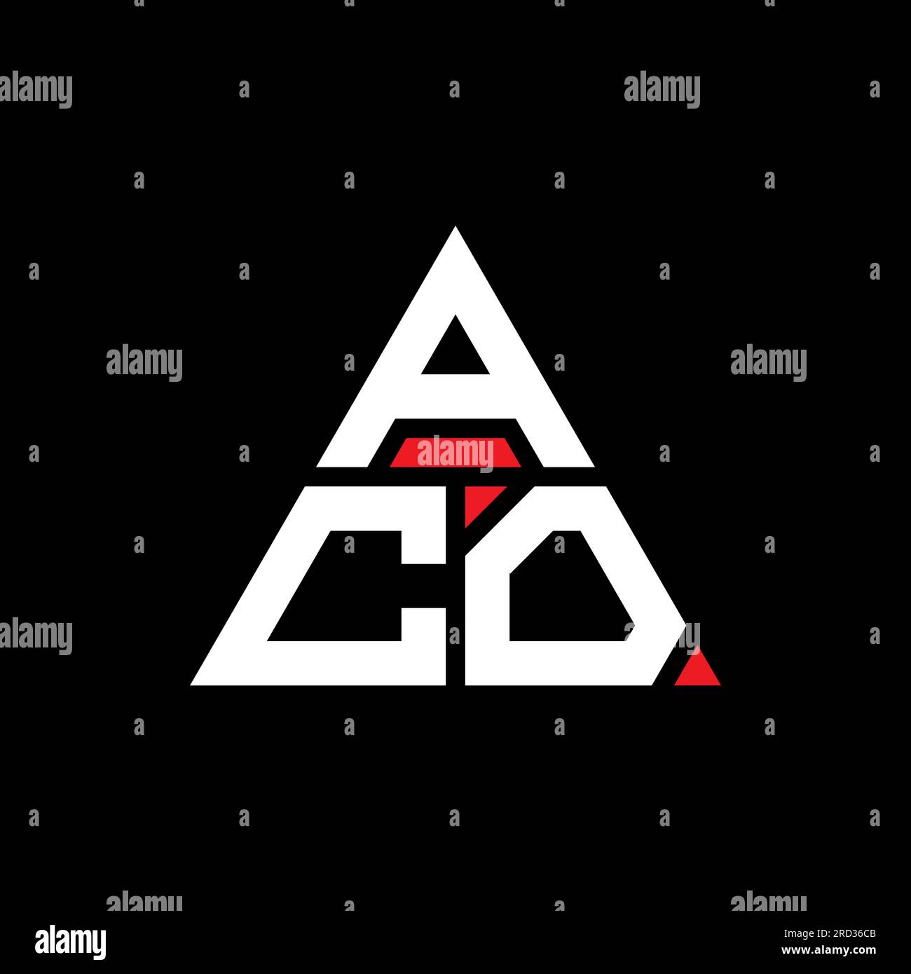 ACO triangle letter logo design with triangle shape. ACO triangle logo ...