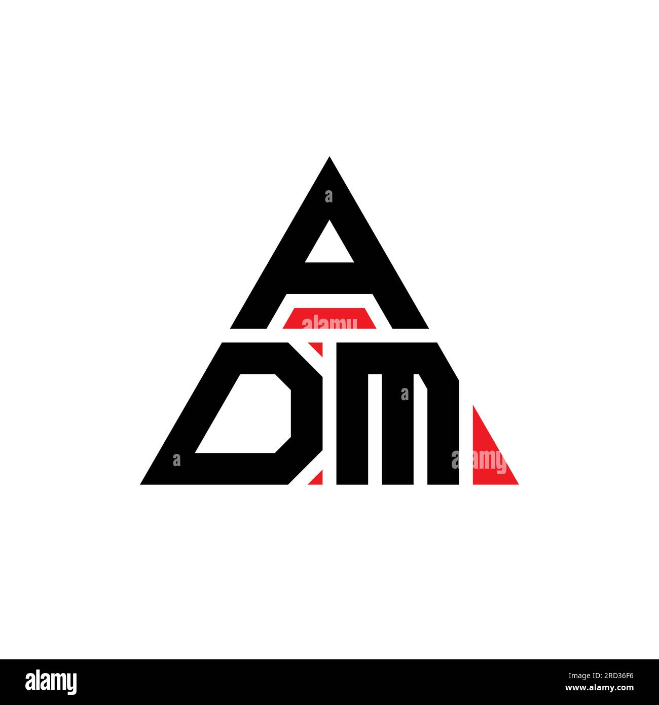 ADM triangle letter logo design with triangle shape. ADM triangle logo ...