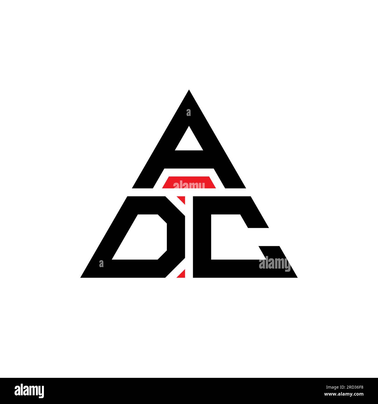 ADC triangle letter logo design with triangle shape. ADC triangle logo ...