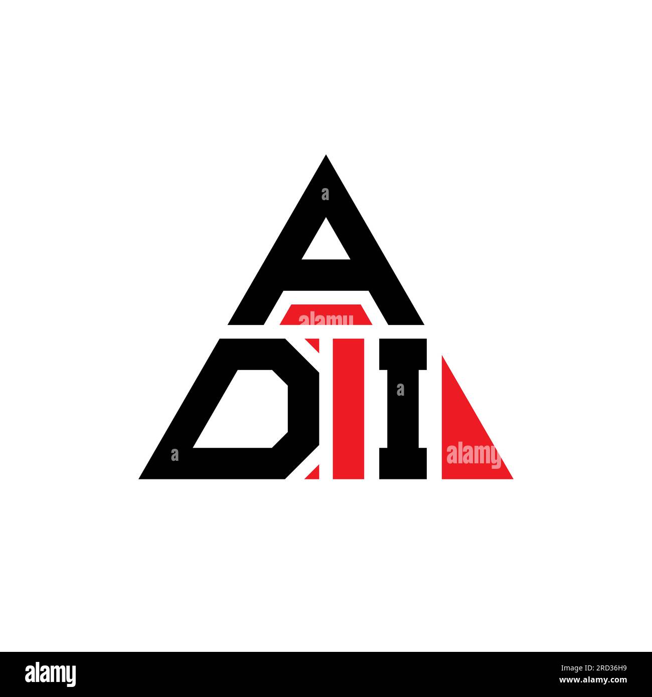 ADI triangle letter logo design with triangle shape. ADI triangle logo ...