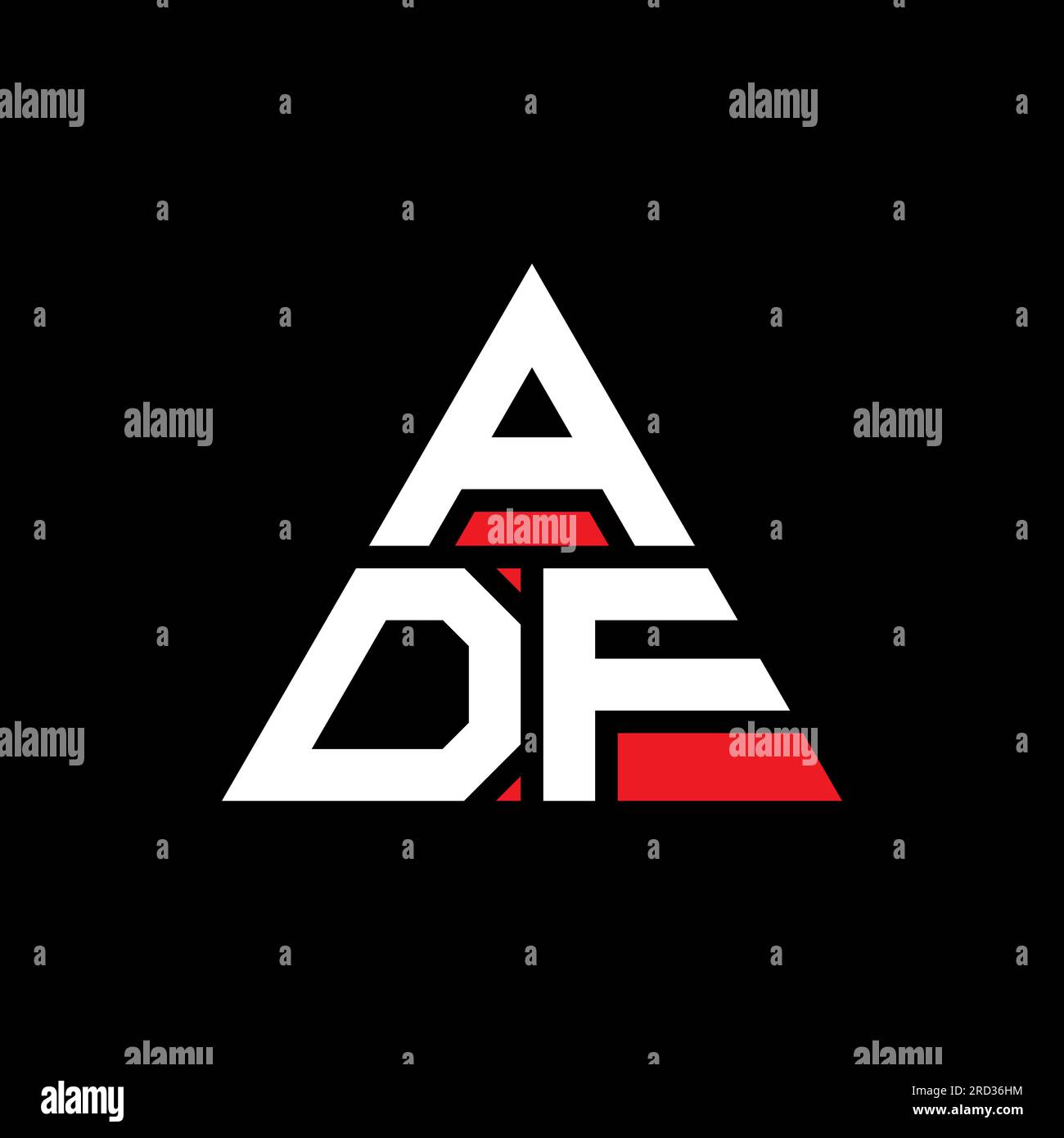 Adf Triangle Letter Logo Design With Triangle Shape Adf Triangle Logo