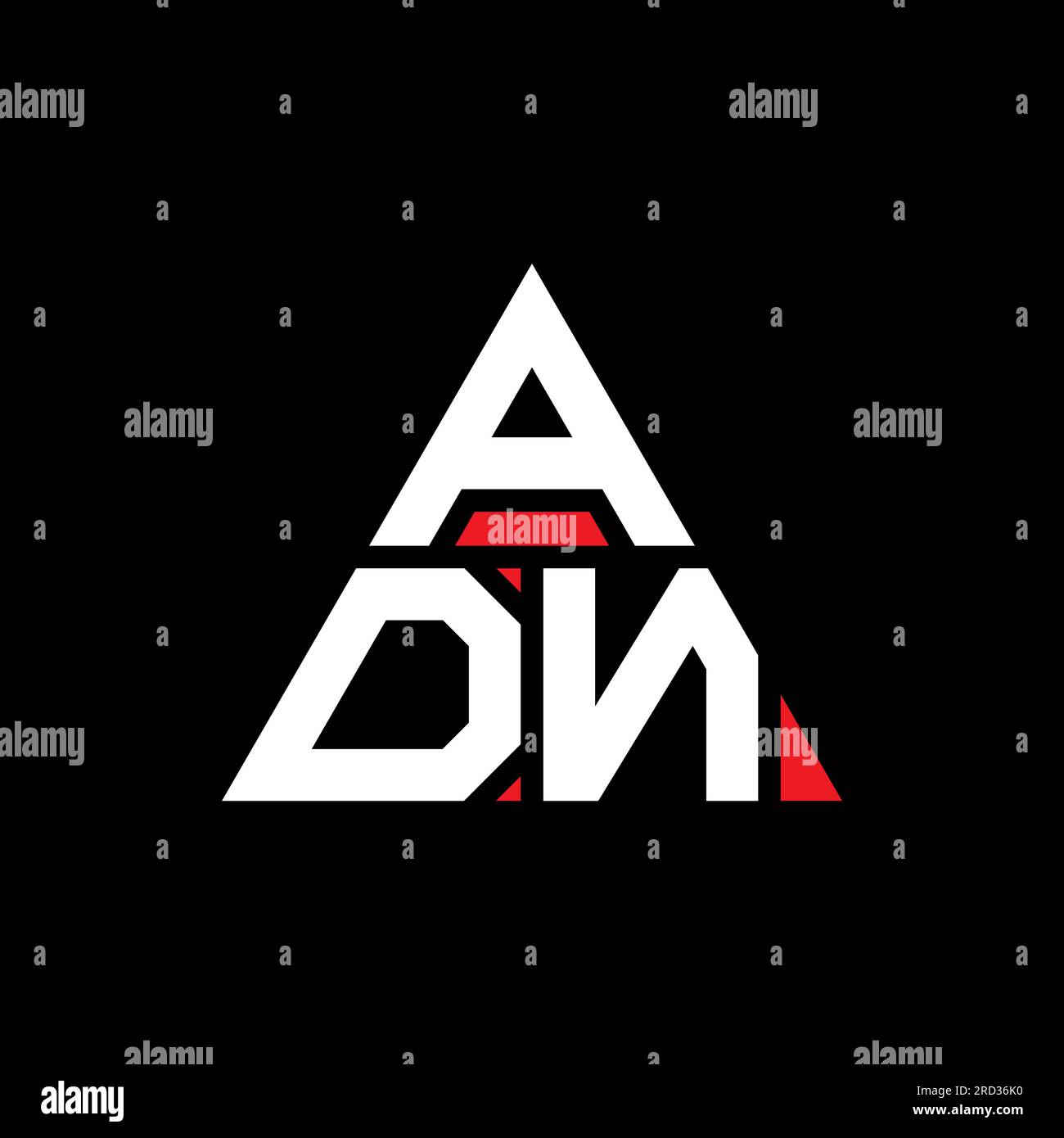 ADN triangle letter logo design with triangle shape. ADN triangle logo ...