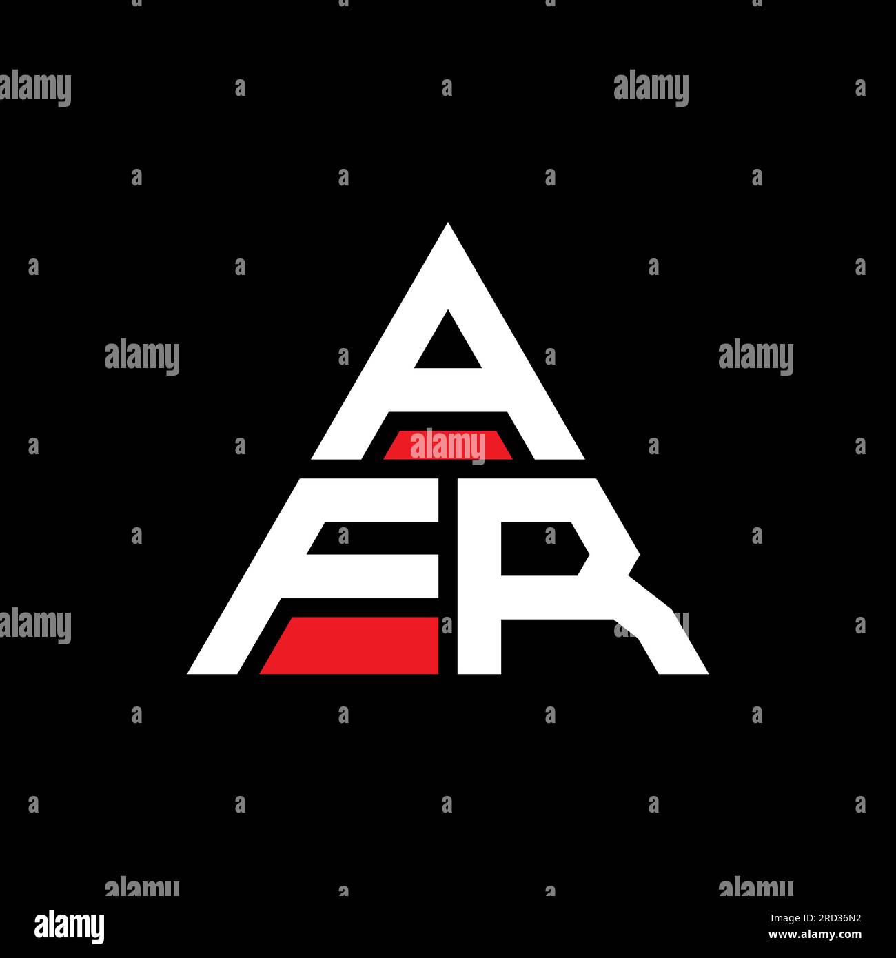 AFR triangle letter logo design with triangle shape. AFR triangle logo ...