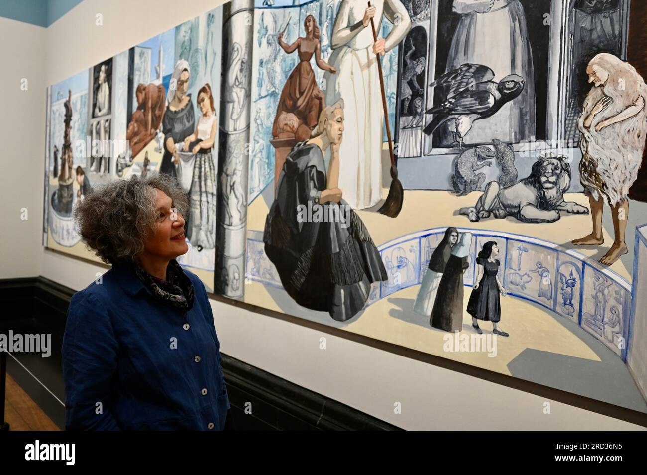 London, UK. Pictured Ailsa Bhattacharya one of the mural's original ...