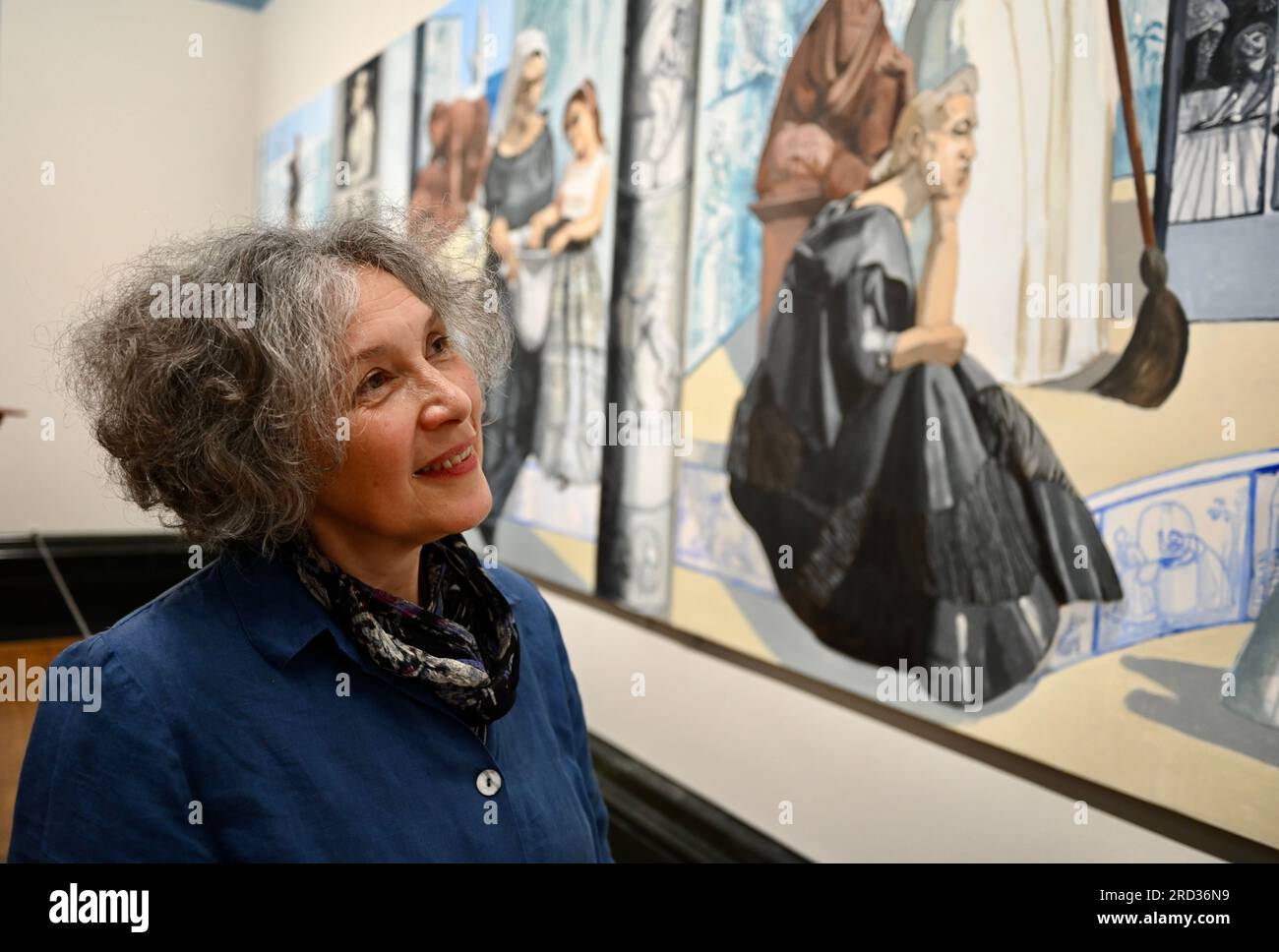 London, UK. Pictured Ailsa Bhattacharya one of the mural's original ...