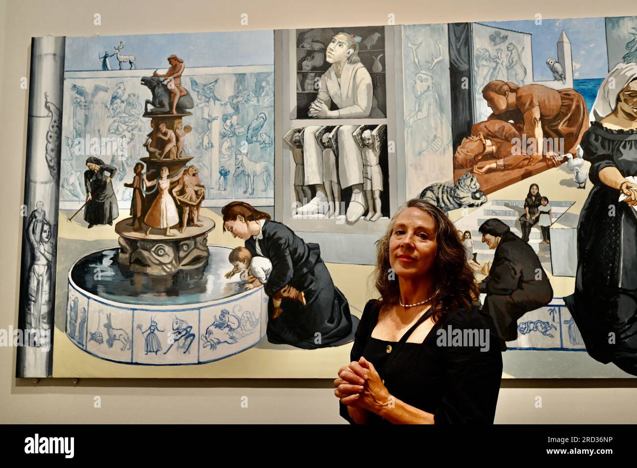 London, UK. Pictured Lizzie Perrotte one of the mural's original muses ...