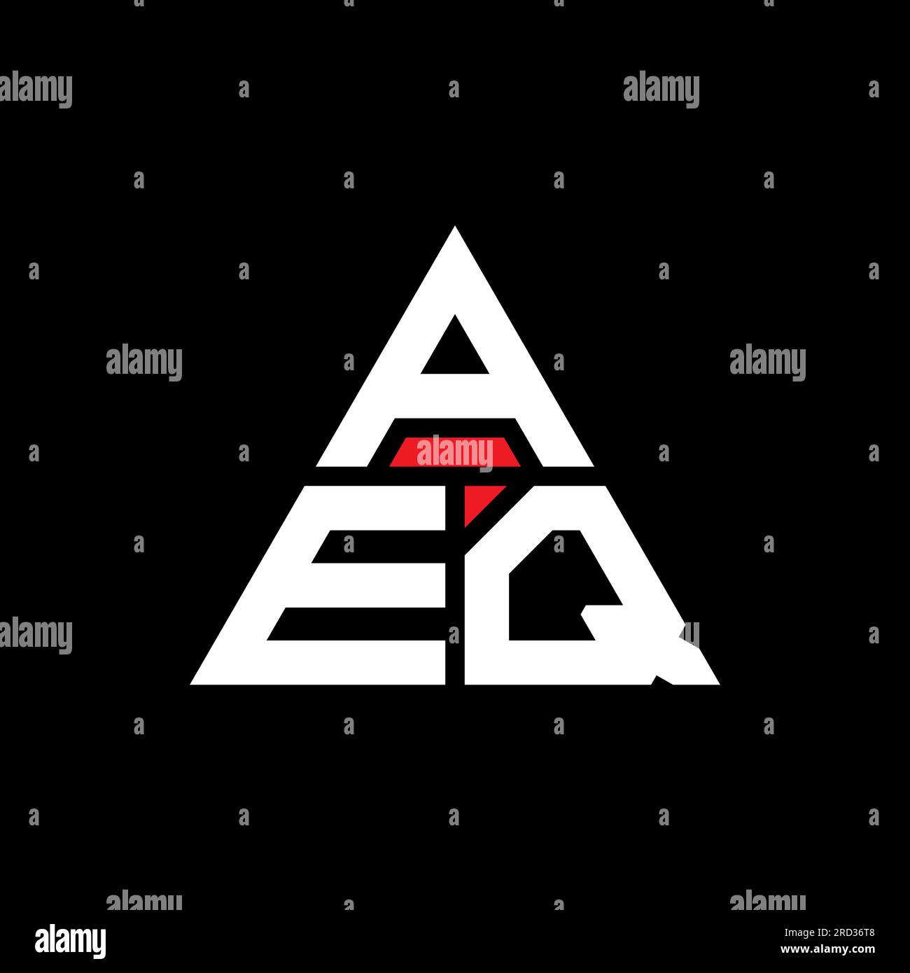 AEQ triangle letter logo design with triangle shape. AEQ triangle logo ...
