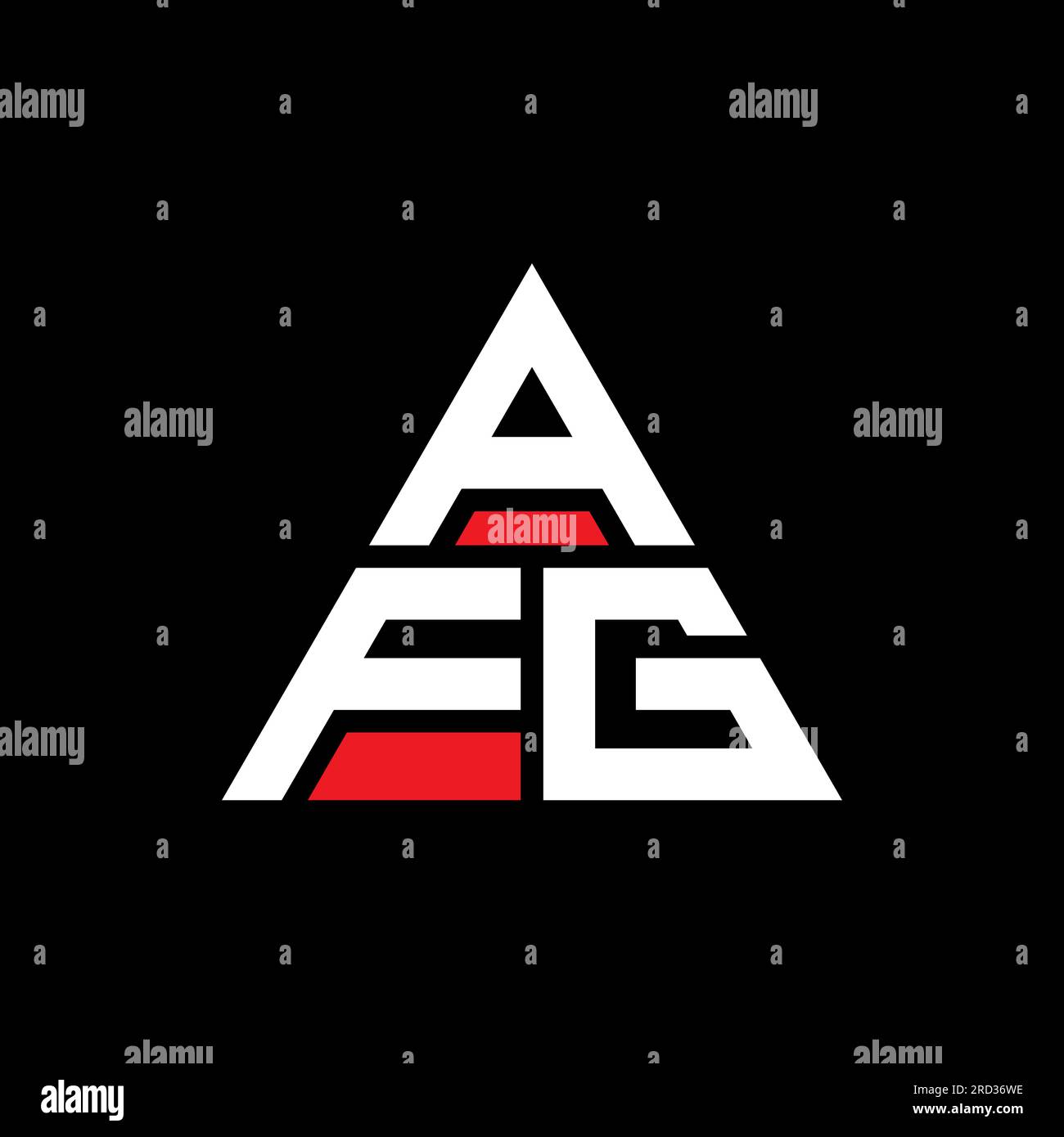 AFG triangle letter logo design with triangle shape. AFG triangle logo ...