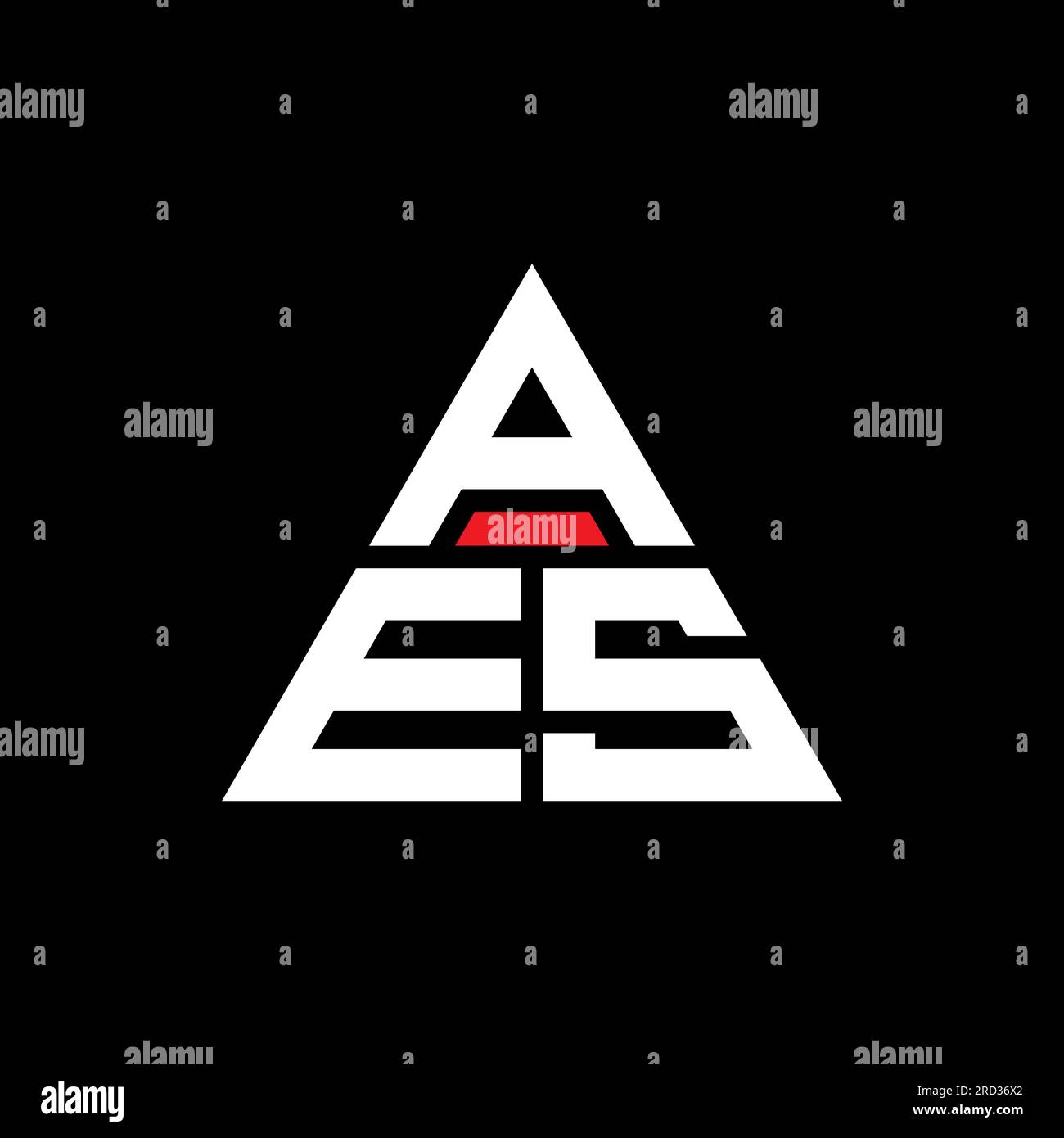 AES triangle letter logo design with triangle shape. AES triangle logo ...