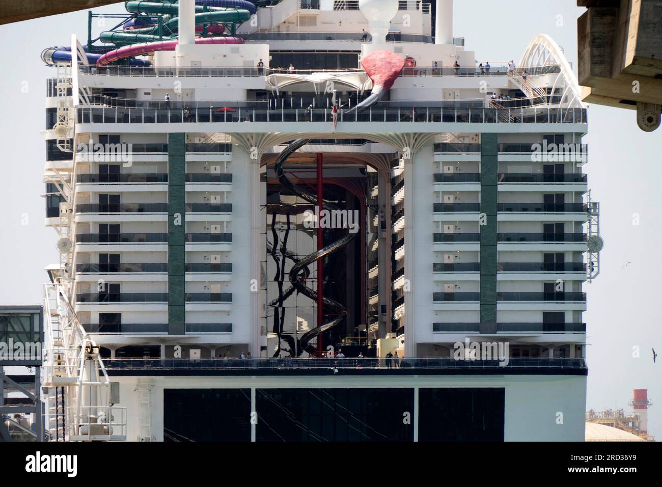 A big cruise ship cabin windows detail row of cabin balconies Stock ...
