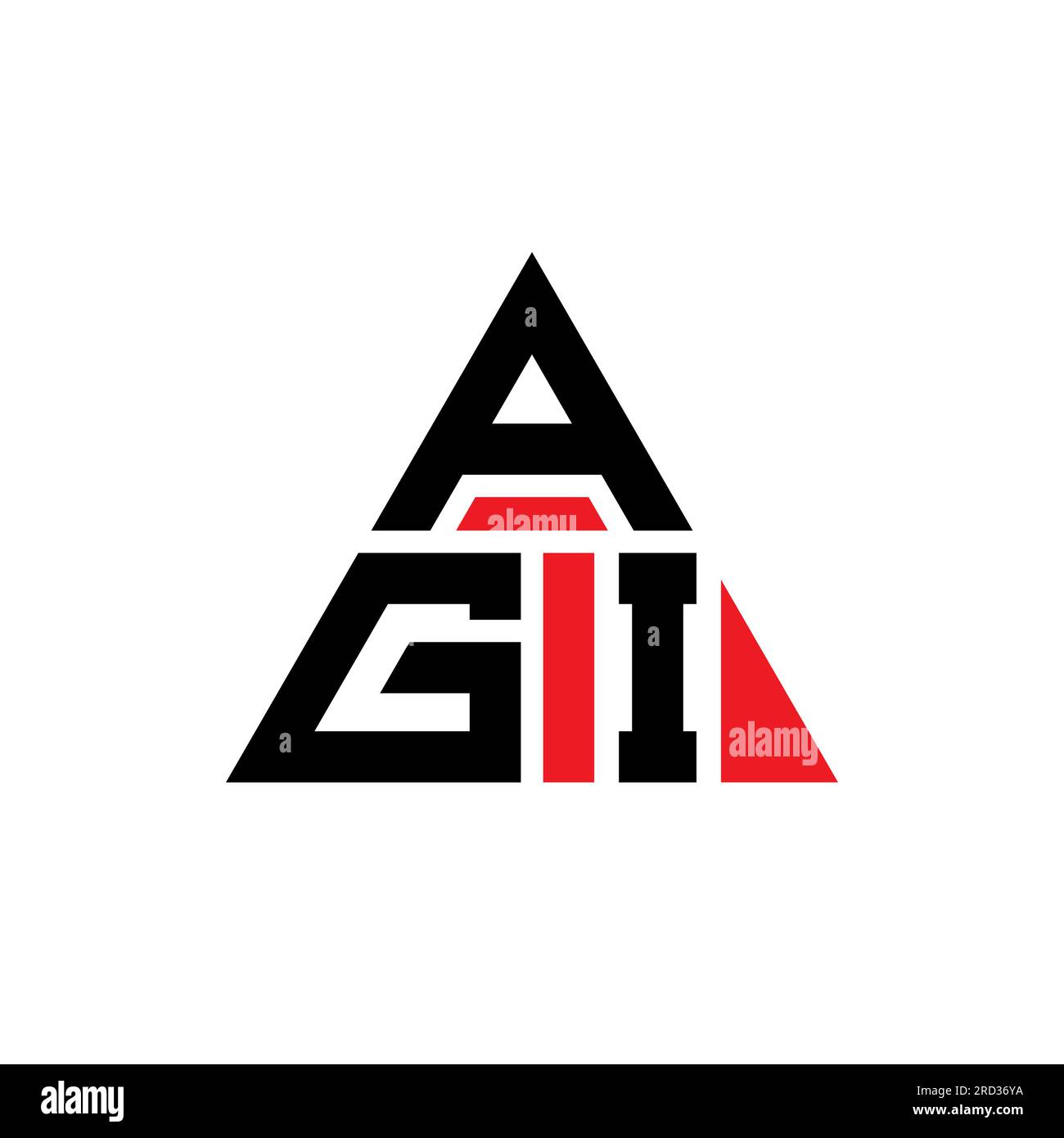 AGI triangle letter logo design with triangle shape. AGI triangle logo ...