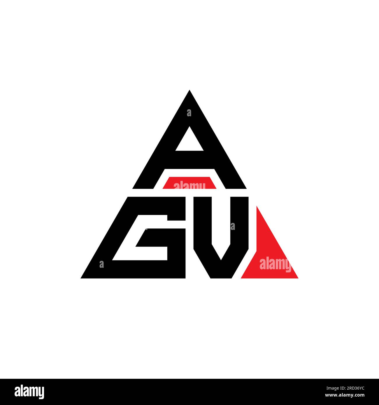 AGV triangle letter logo design with triangle shape. AGV triangle logo ...