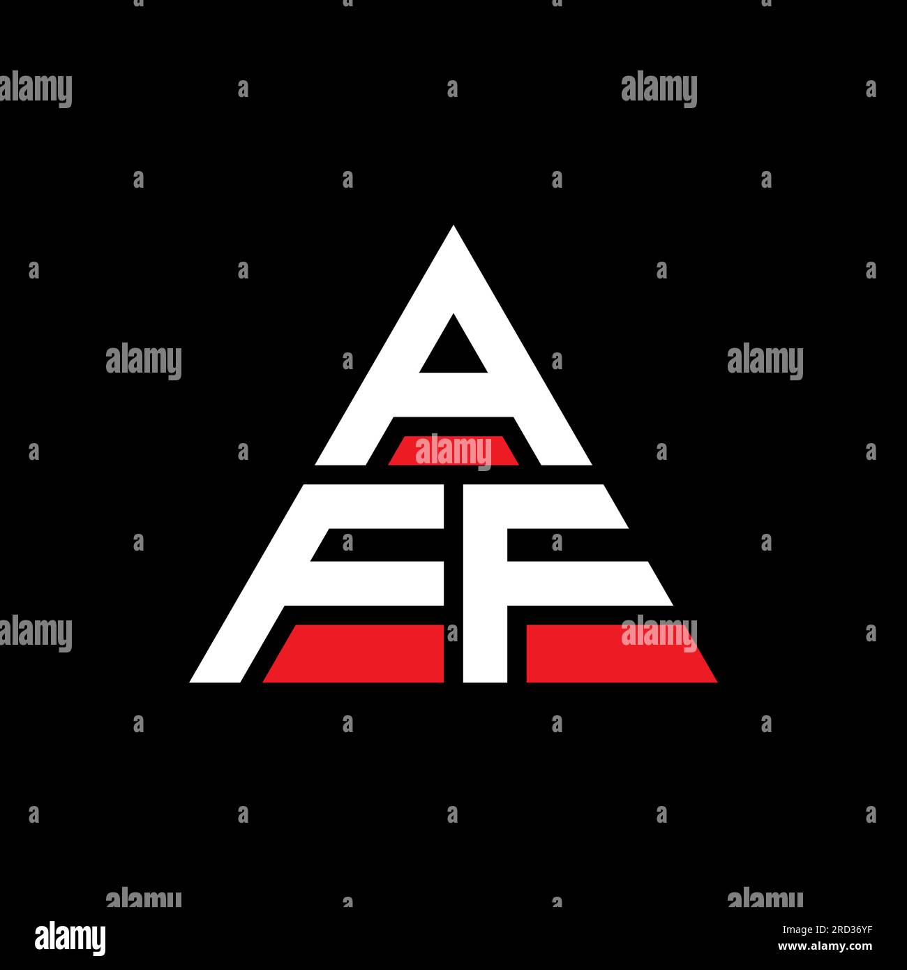 AFF triangle letter logo design with triangle shape. AFF triangle logo ...