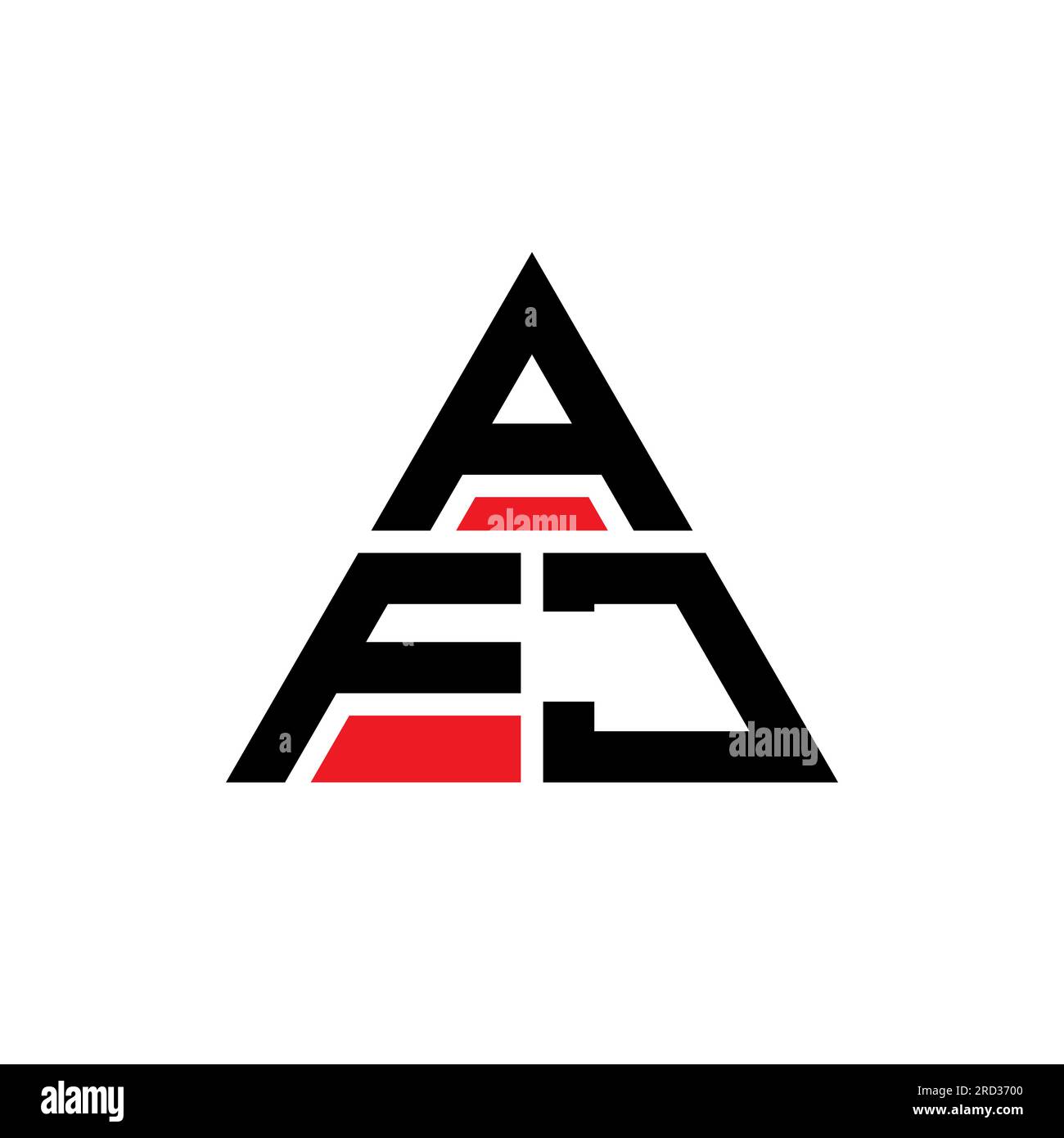 AFJ triangle letter logo design with triangle shape. AFJ triangle logo ...