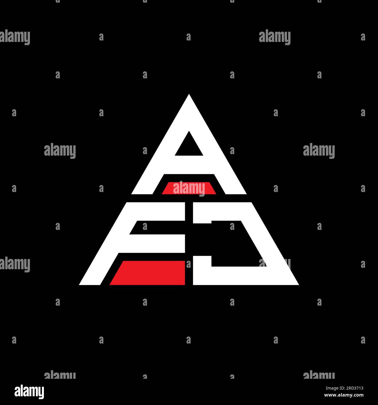 AFJ triangle letter logo design with triangle shape. AFJ triangle logo ...