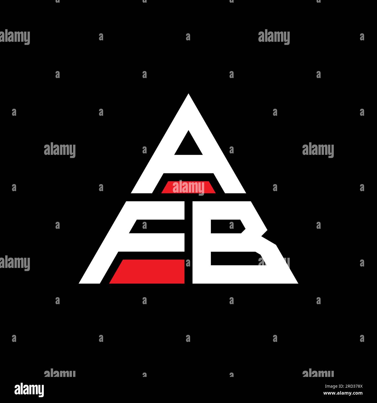 AFB triangle letter logo design with triangle shape. AFB triangle logo ...