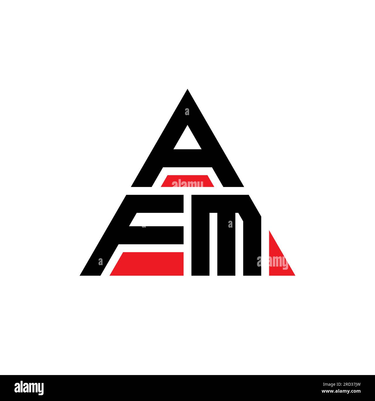AFM triangle letter logo design with triangle shape. AFM triangle logo ...