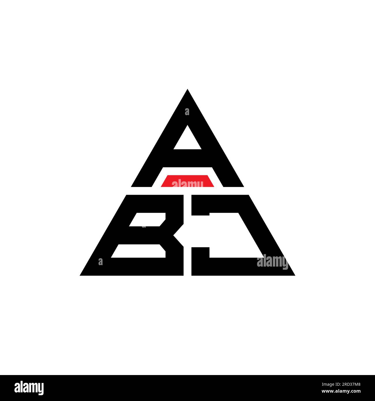 ABJ triangle letter logo design with triangle shape. ABJ triangle logo ...
