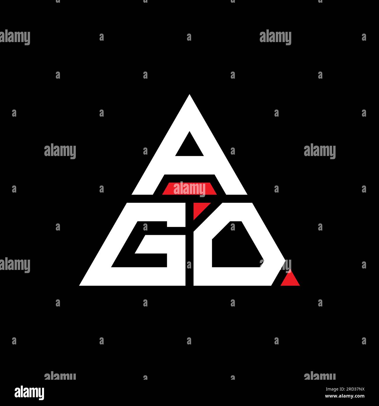 AGO triangle letter logo design with triangle shape. AGO triangle logo ...