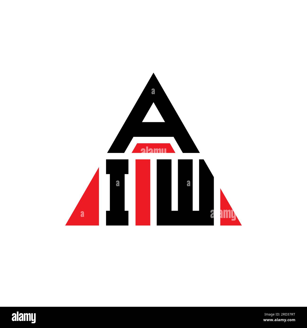 AIW triangle letter logo design with triangle shape. AIW triangle logo design monogram. AIW ...