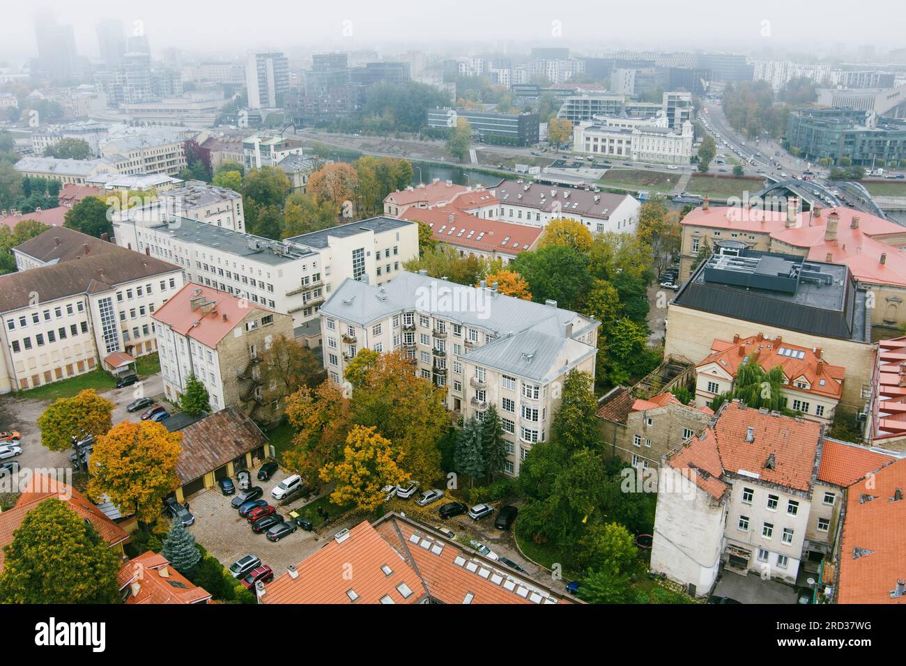 Autumn nature park flyover fall hi-res stock photography and images - Alamy