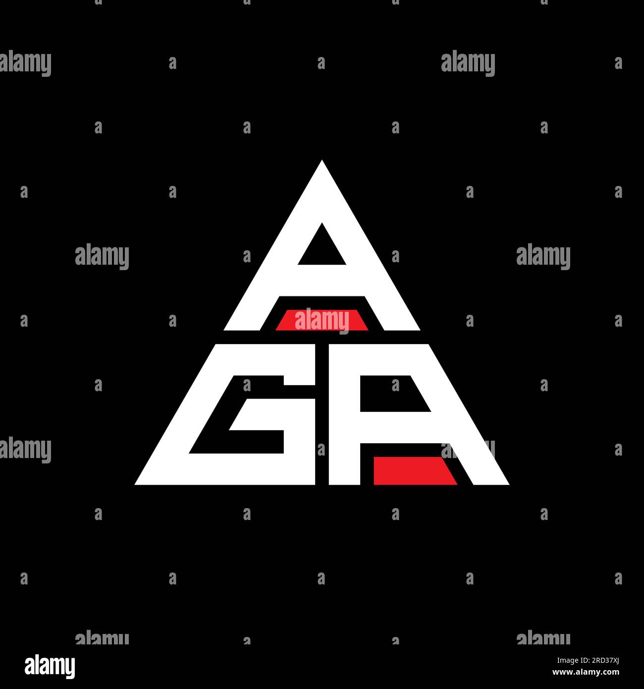 AGA triangle letter logo design with triangle shape. AGA triangle logo ...