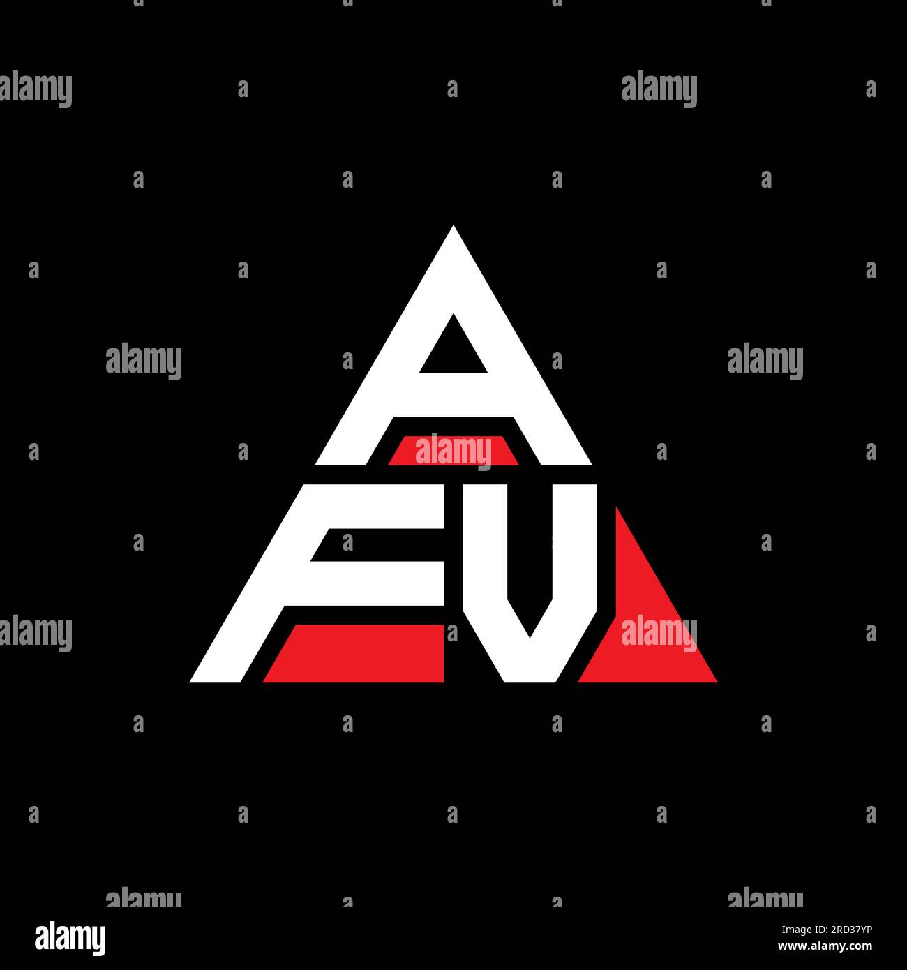AFV triangle letter logo design with triangle shape. AFV triangle logo ...