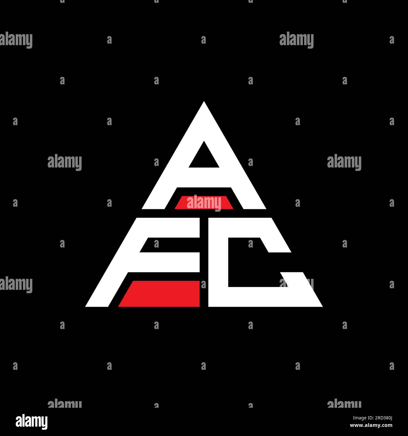 AFC triangle letter logo design with triangle shape. AFC triangle logo ...