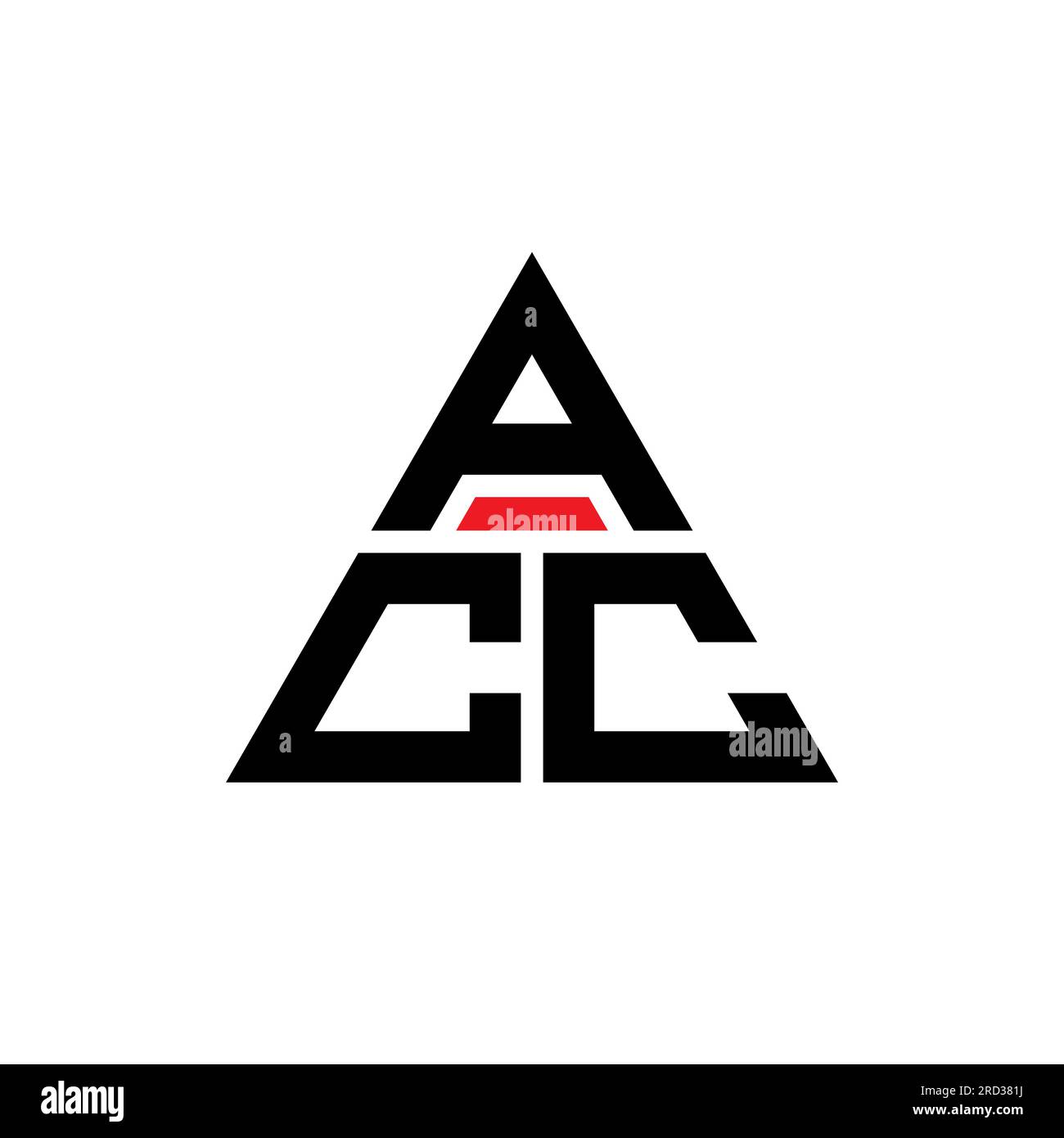 ACC triangle letter logo design with triangle shape. ACC triangle logo ...