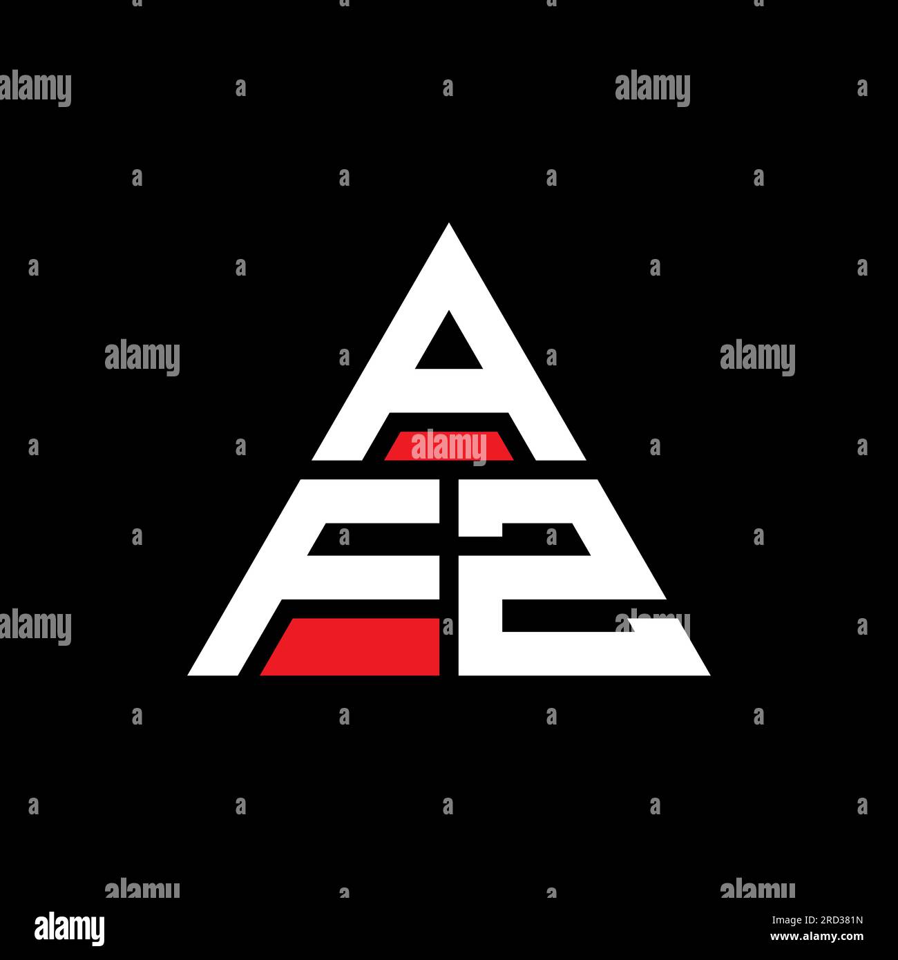 AFZ triangle letter logo design with triangle shape. AFZ triangle logo ...