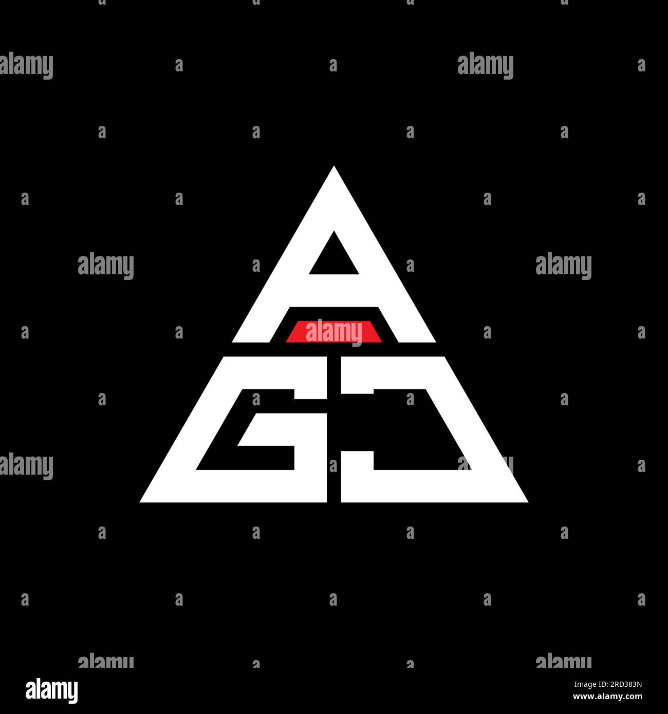 AGJ triangle letter logo design with triangle shape. AGJ triangle logo ...