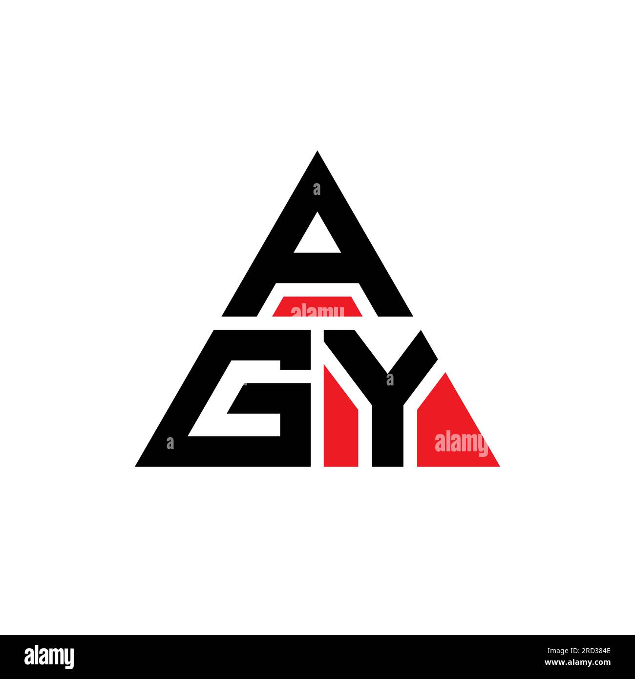 AGY triangle letter logo design with triangle shape. AGY triangle logo ...