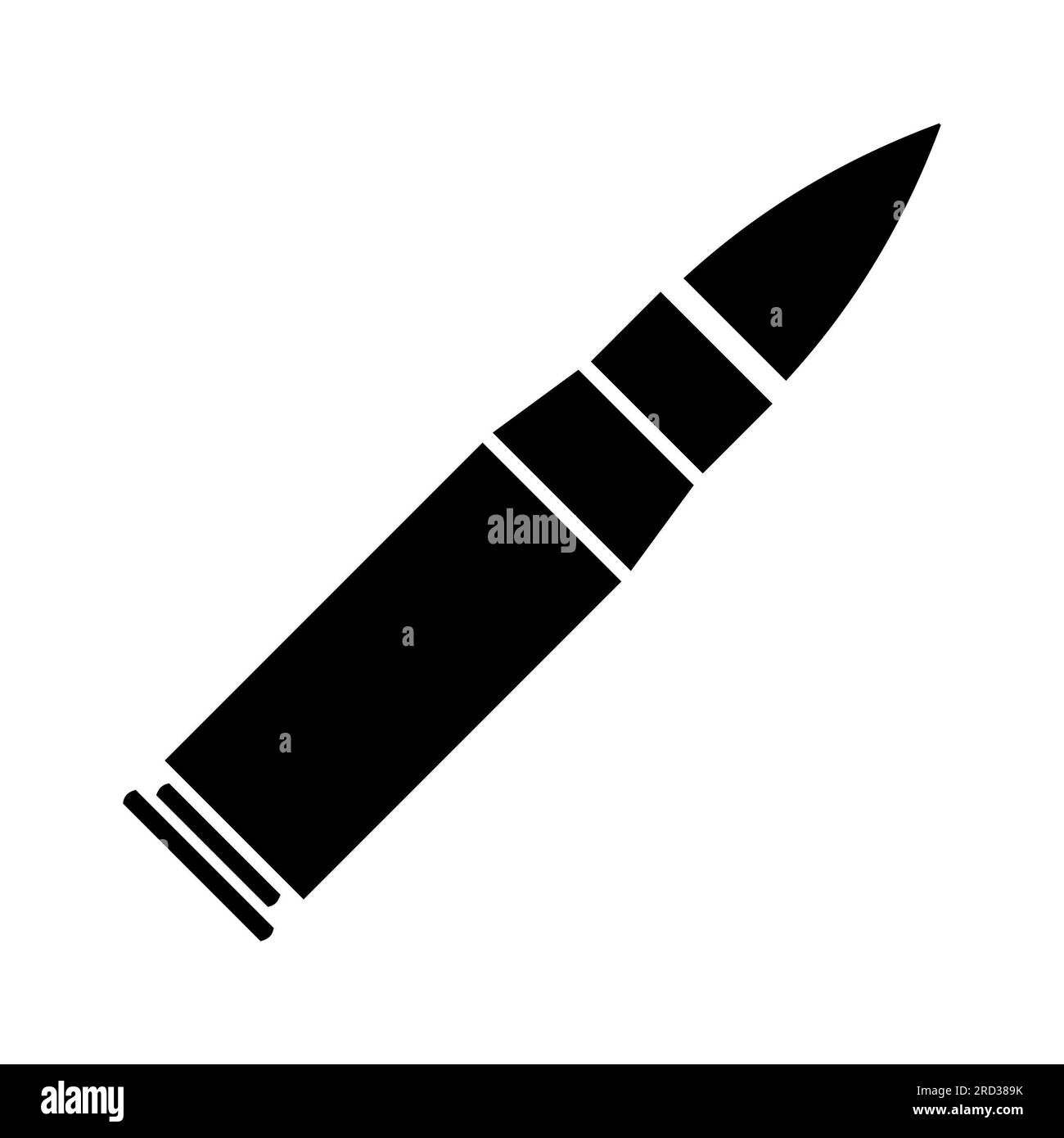 Bullet, cartridge on white background. Isolated illustration Stock ...